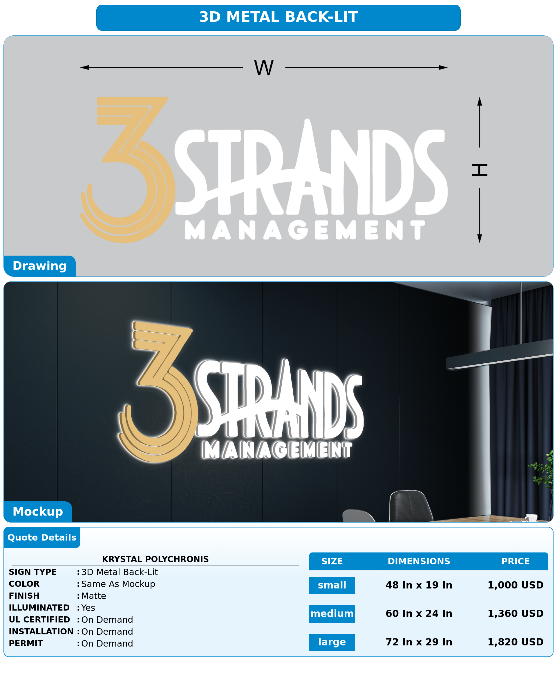 CUSTOM MOCKUP SIGN FOR Krystal Polychronis – Signs INC
