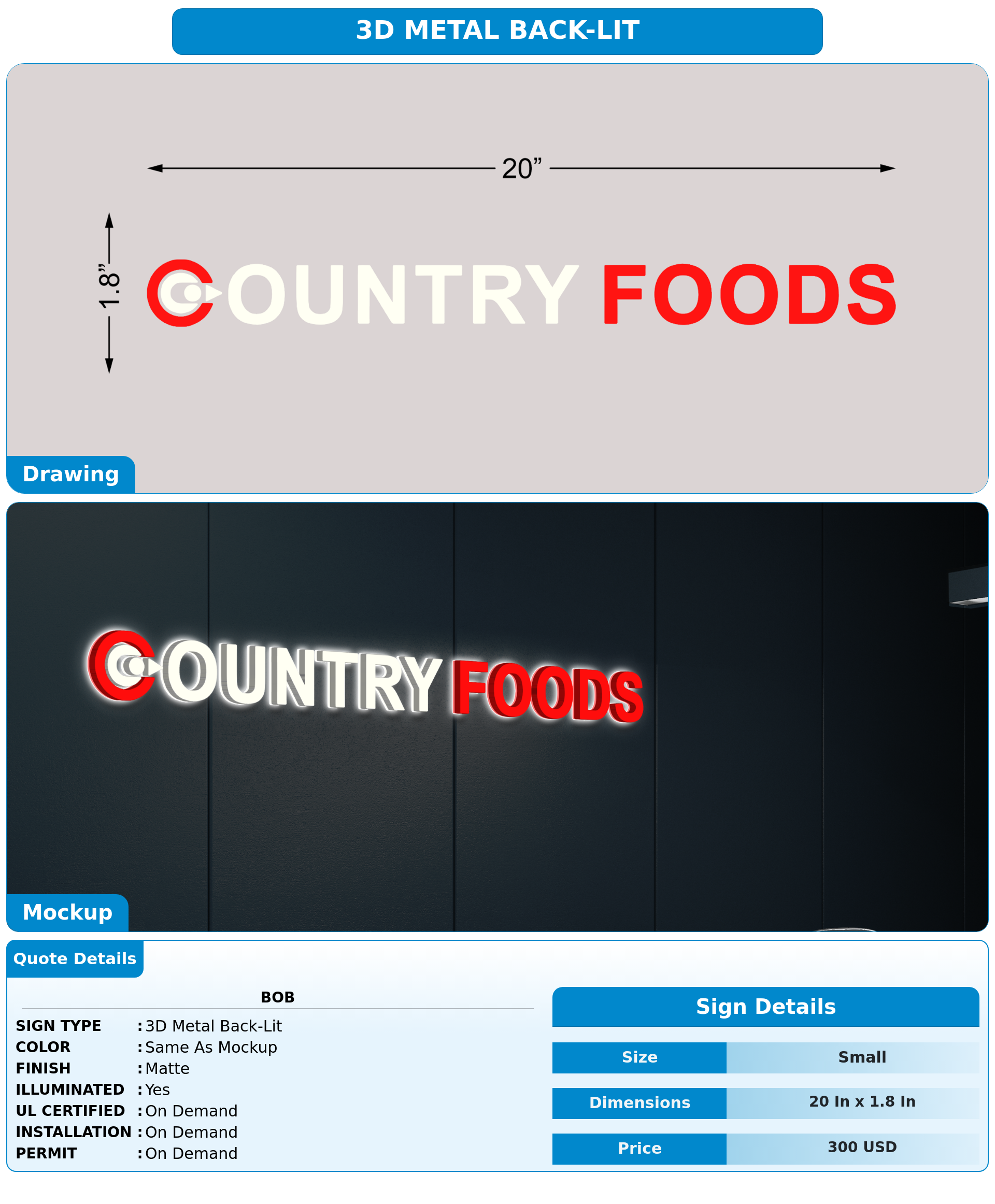 CUSTOM MOCKUP SIGN FOR Bob – Signs INC