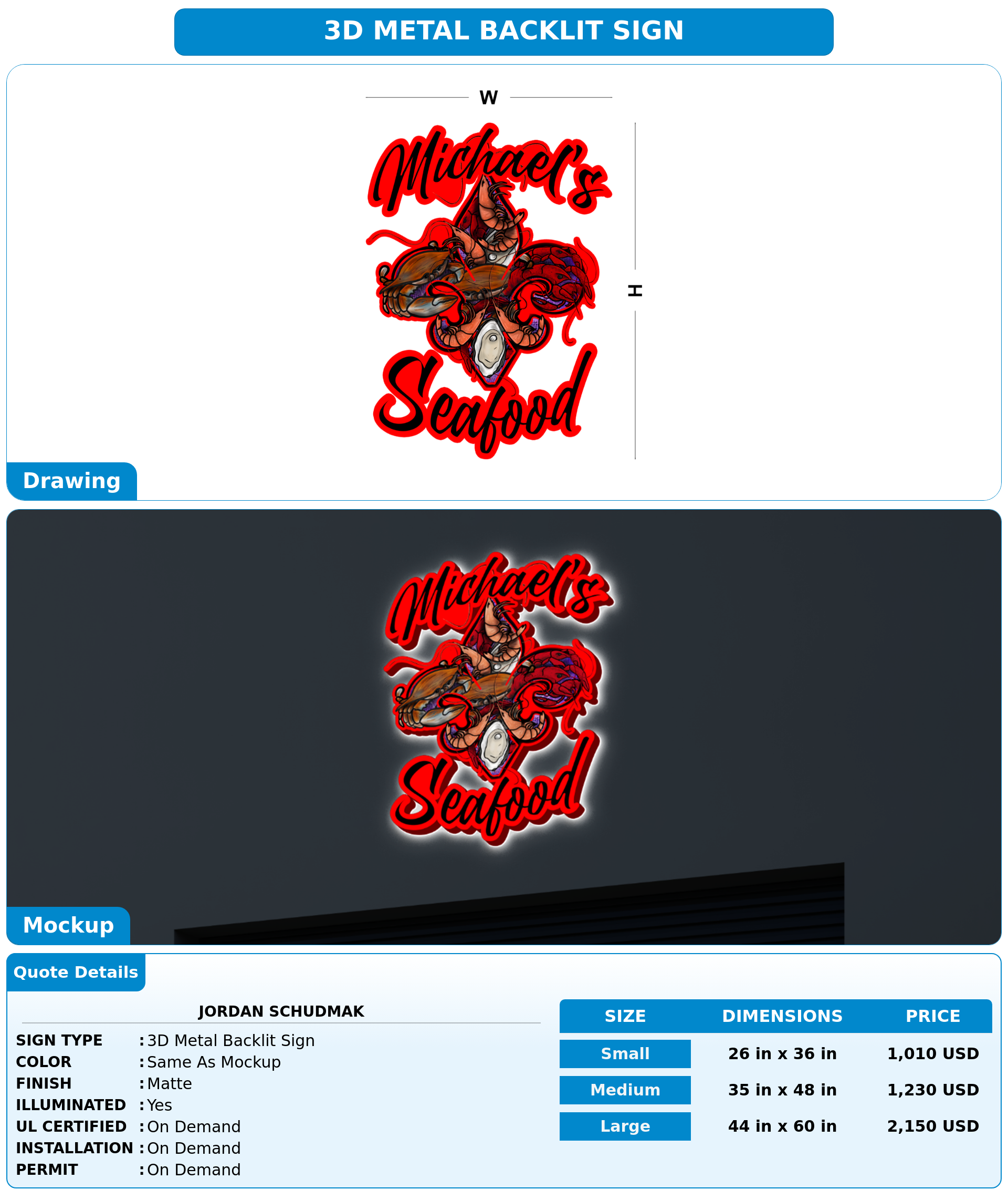 CUSTOM MOCKUP SIGN FOR Jordan schudmak – Signs INC